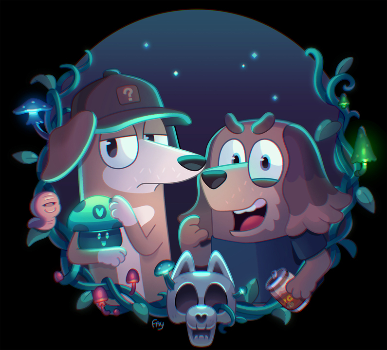 Image 86996: artist:faysaysnay bluey dogs streamer:joel streamer:vinny