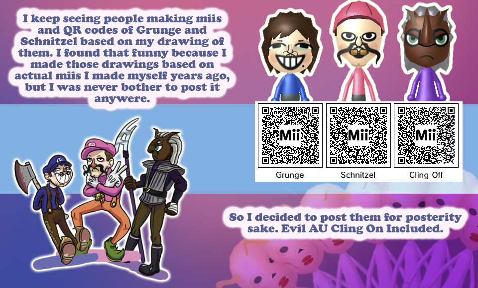 Image 56655: artist:cookubanana cling_off grunge mii qr_code schnitzel ...