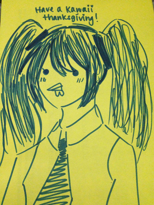 Image 13999: artist:evelyn_beep hatsune_miku streamer:dorb thanksgiving ...