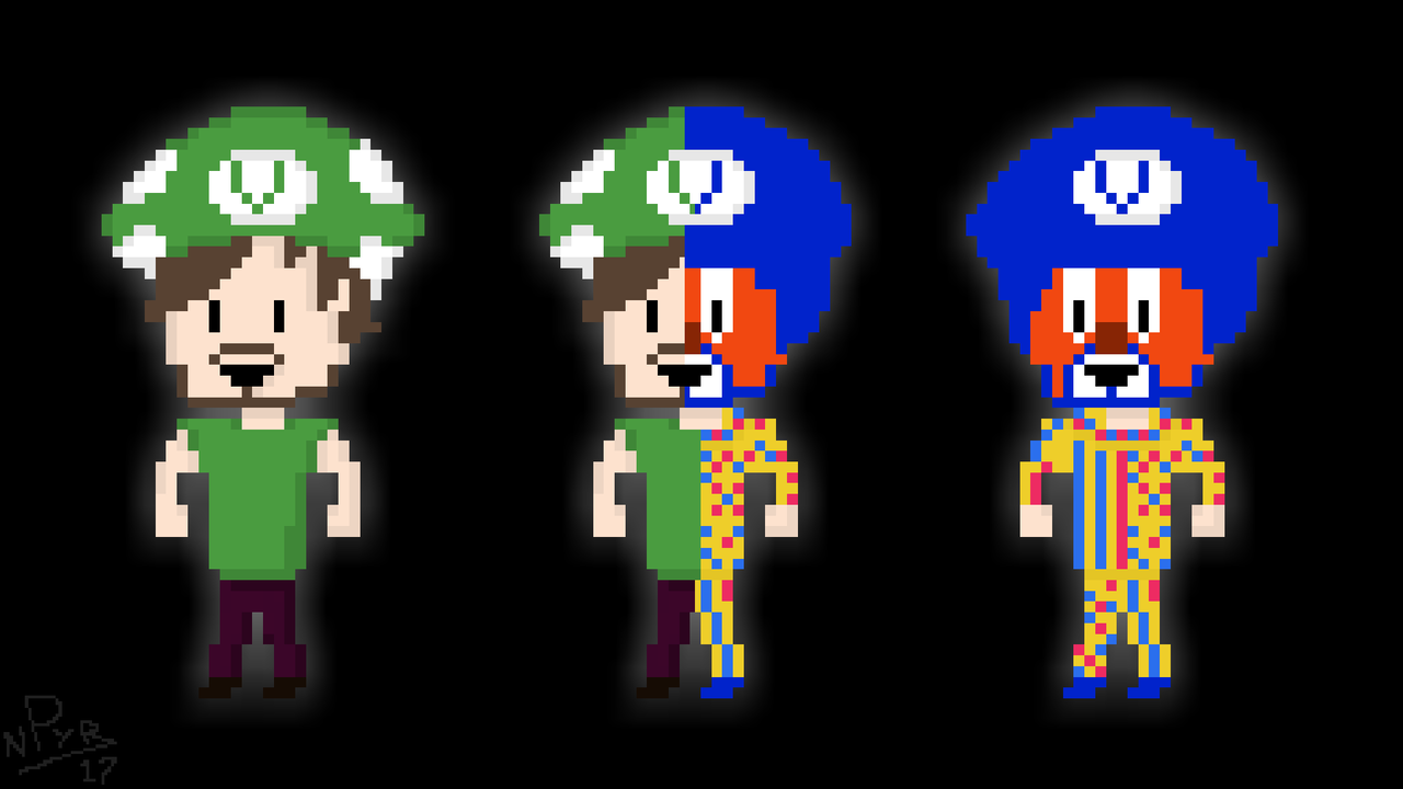 Image 49265: artist:noxiousPyrope blood_bagel clown pixel red_vox ...